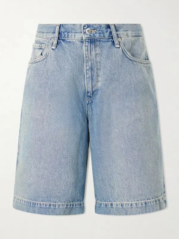 Rag & Bone Wide-leg Denim Shorts - Blue