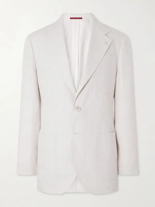 Brunello Cucinelli Linen-twill Suit Jacket - Neutrals