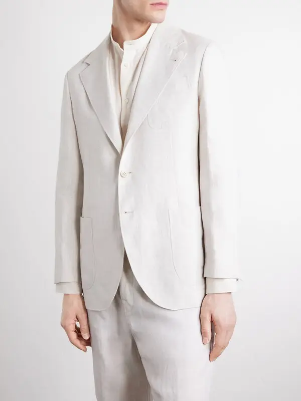 Brunello Cucinelli Linen-twill Suit Jacket - Neutrals