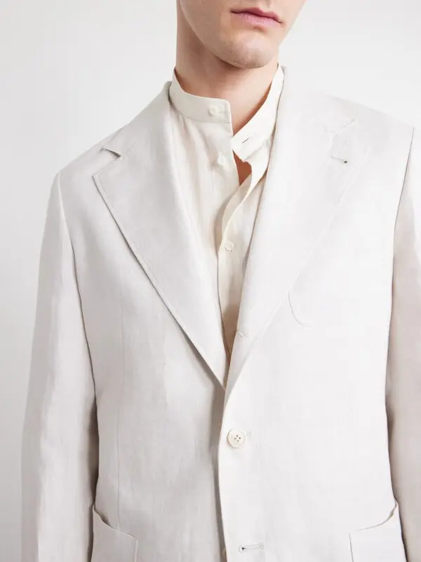 Brunello Cucinelli Linen-twill Suit Jacket - Neutrals