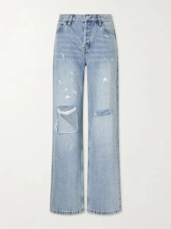 Still Here Painter Distressed Straight-leg Jeans