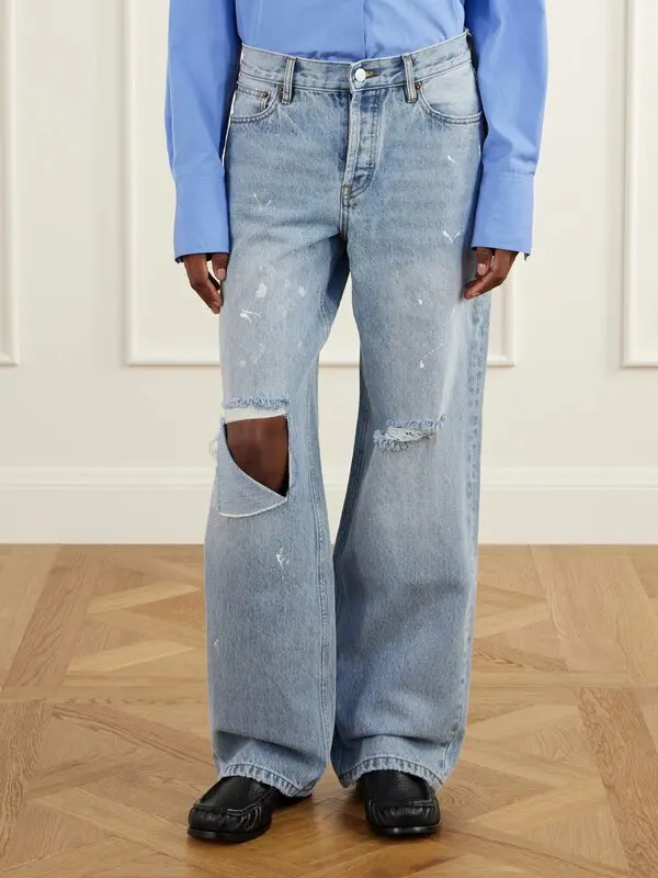 Still Here Painter Distressed Straight-leg Jeans