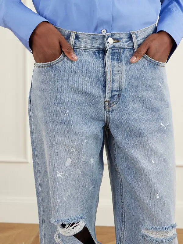 Still Here Painter Distressed Straight-leg Jeans