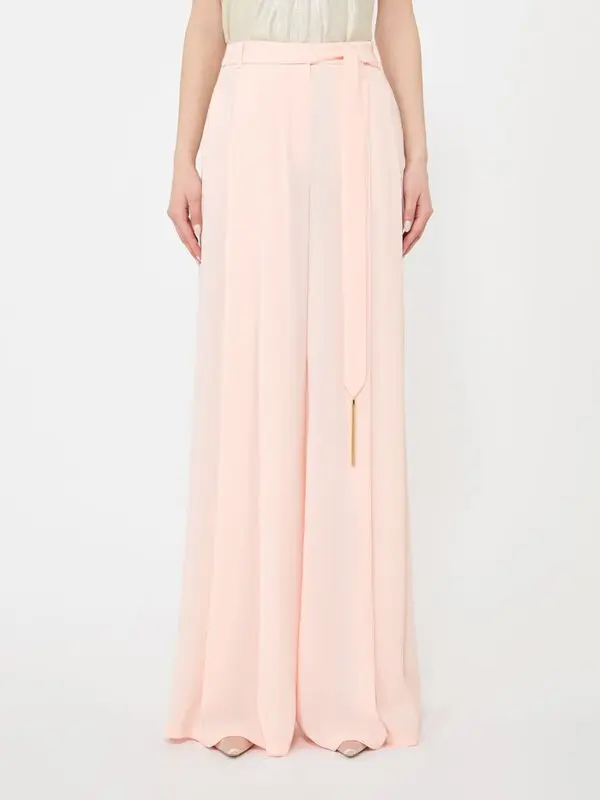 Max Mara Cady Palazzo Trousers With Tassel Belt