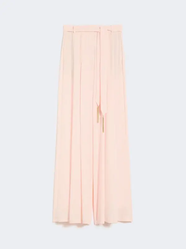 Max Mara Cady Palazzo Trousers With Tassel Belt