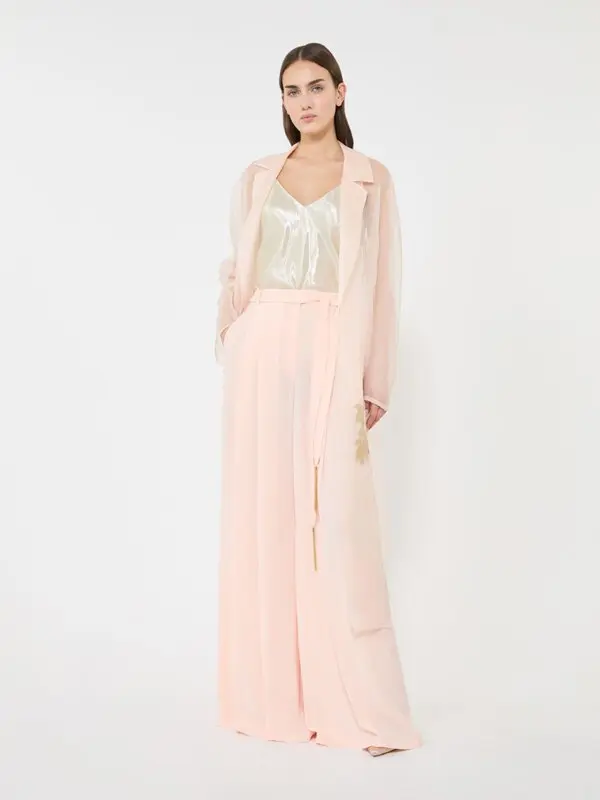 Max Mara Cady Palazzo Trousers With Tassel Belt
