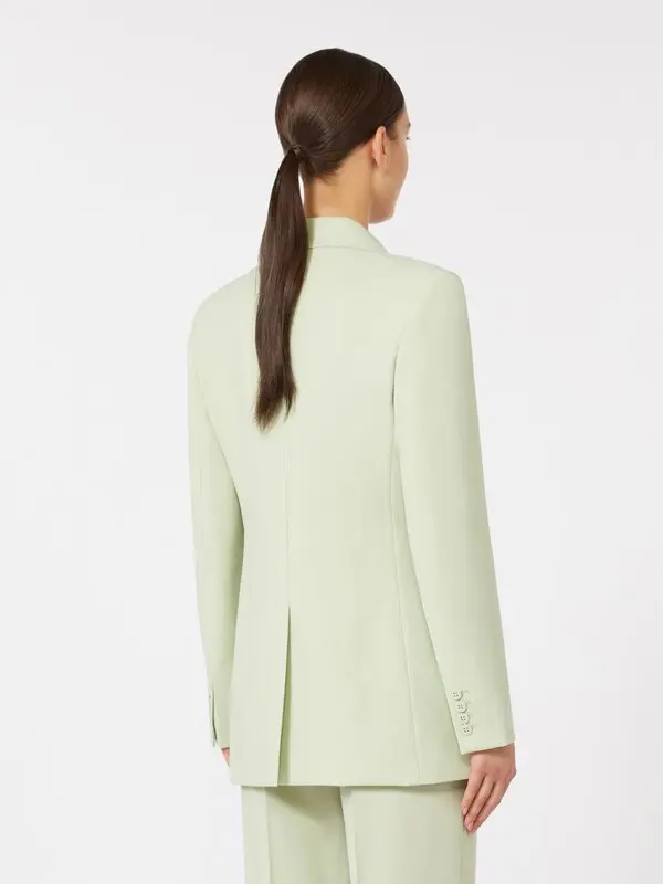 Max Mara Fitted Wool Crepe Blazer - Green