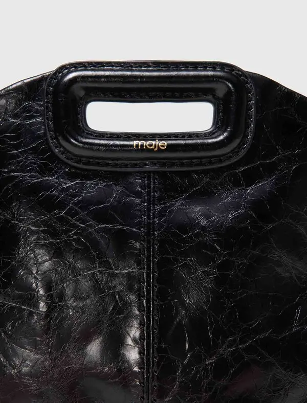 Maje Mini Bag With Fringe Detail - Black
