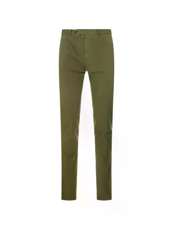 PT TORINO Slim Fit Tailored Trousers - Green