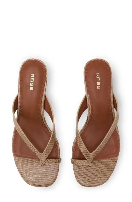 REISS Mia Thong Slide Sandal - Neutral