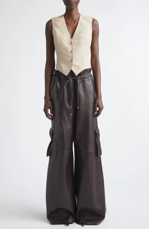 LAQUAN SMITH Shimmer Pinstripe Vest