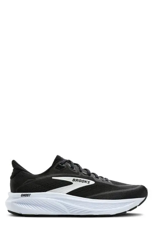 Brooks Ghost 18 Running Shoe - Black/grey/white