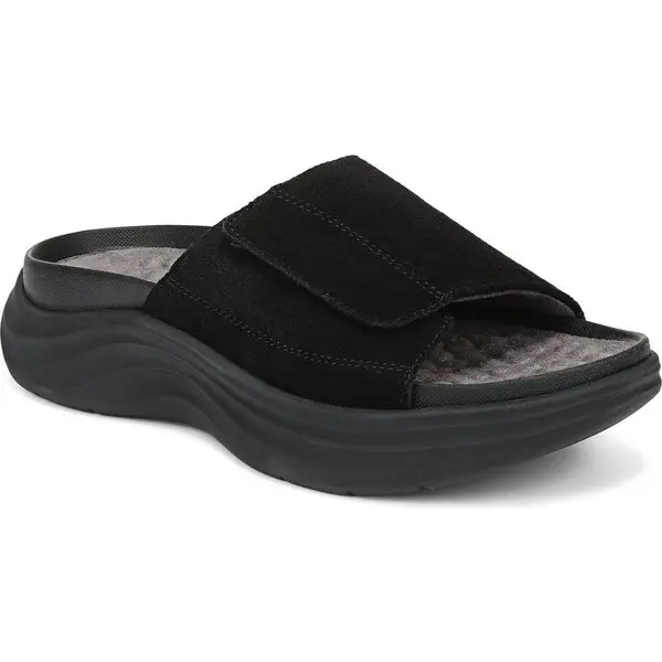 Dr. Scholl'S Feel Calm" Slide Sandal With Revitalize™ Recovery Insert - Black
