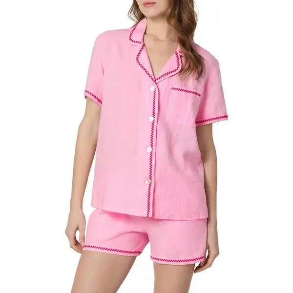 BEDHEAD PAJAMAS Linen Short Pajamas - Pink Lady