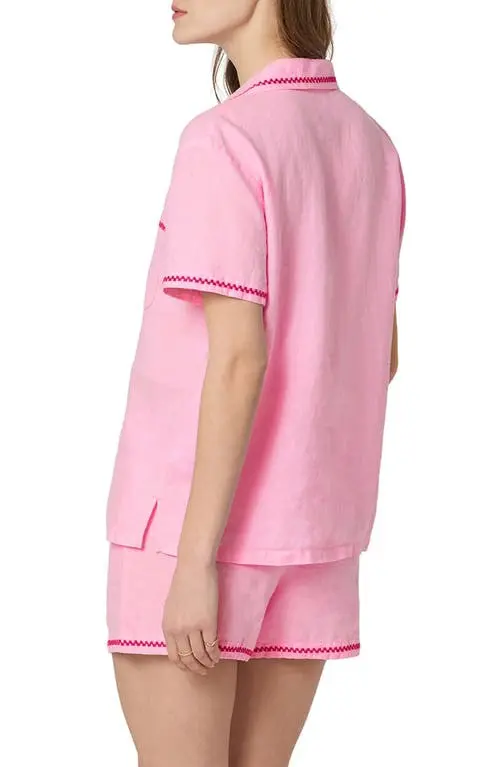 BEDHEAD PAJAMAS Linen Short Pajamas - Pink Lady