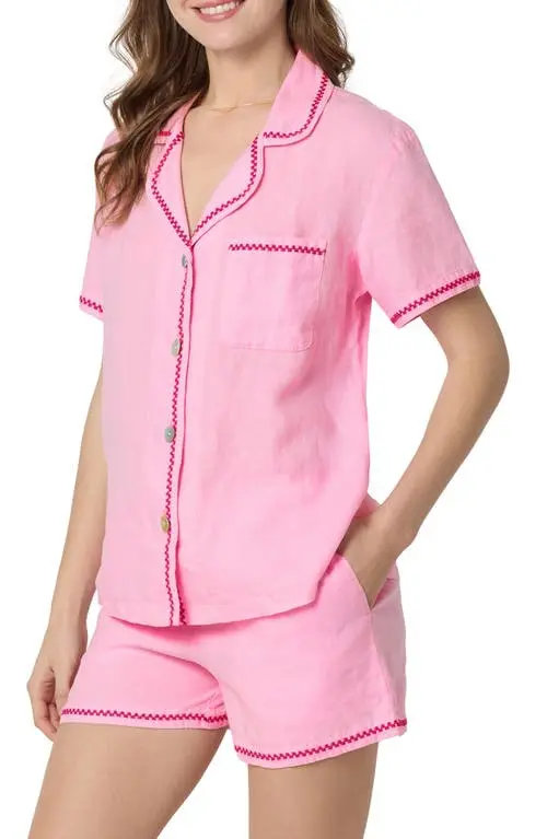 BEDHEAD PAJAMAS Linen Short Pajamas - Pink Lady