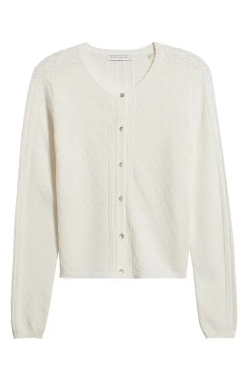 Elie Tahari Steele Mixed Pointelle Cardigan