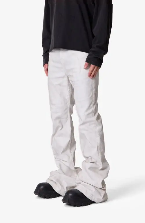 Mnml Super Stacked Hem Jeans - White