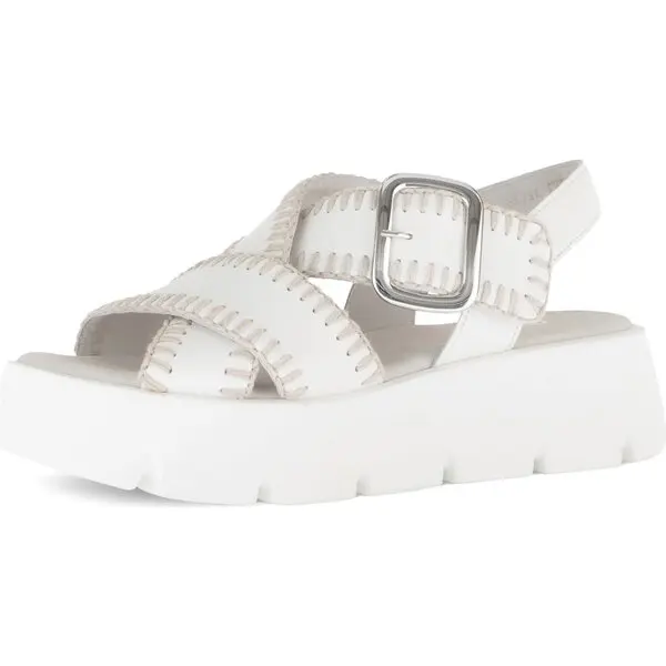 Gabor Platform Wedge Sandals - Latte