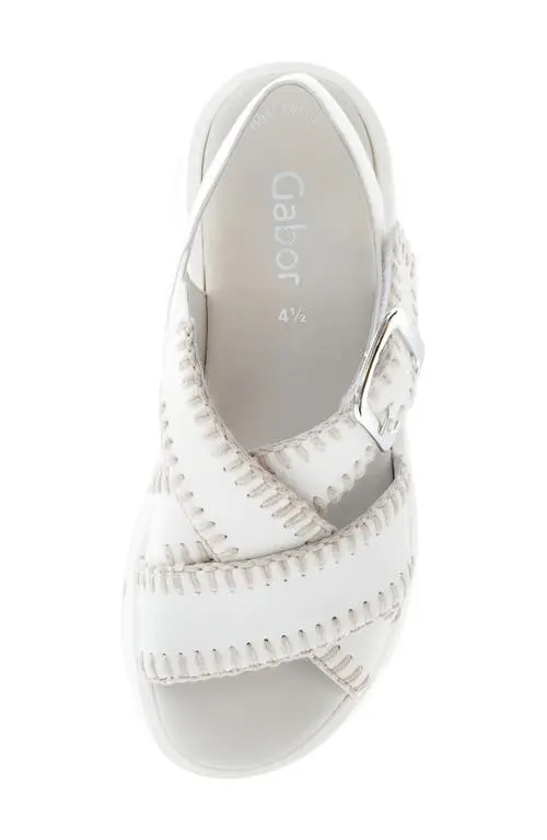 Gabor Platform Wedge Sandals - Latte