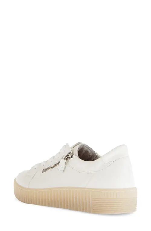 Gabor Zip Platform Sneaker - Latte