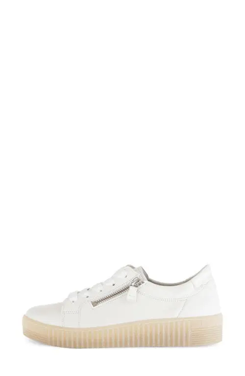 Gabor Zip Platform Sneaker - Latte