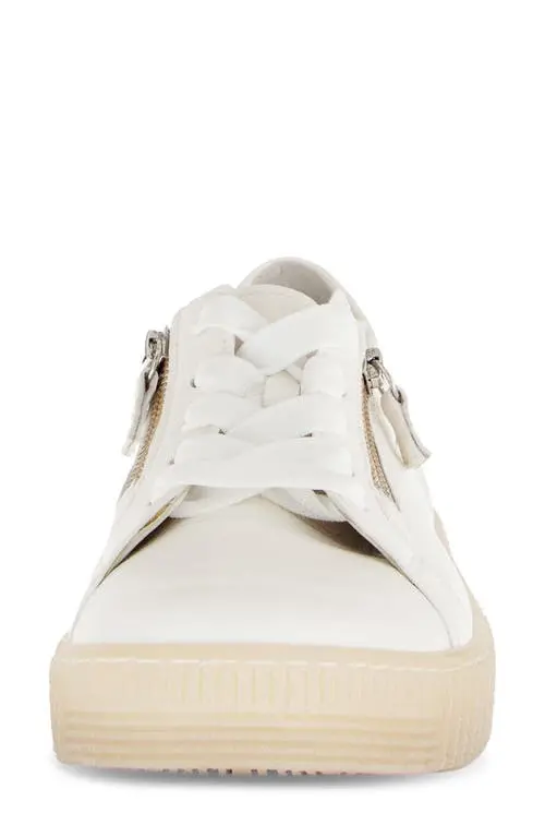 Gabor Zip Platform Sneaker - Latte