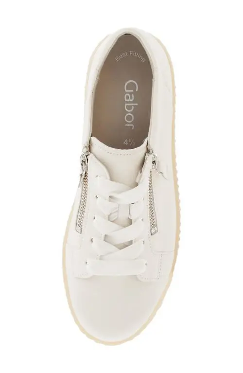 Gabor Zip Platform Sneaker - Latte