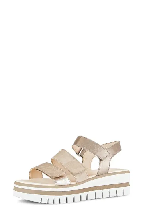 Gabor Strappy Wedge Sandals With Adjustable Hook-and-loop Straps - Mutaro