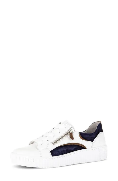 Gabor 83.330 Zip Platform Sneaker - White