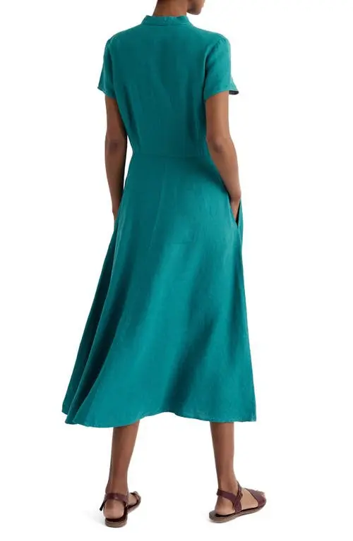 SEASALT CORNWALL Button-up Linen Midi Dress