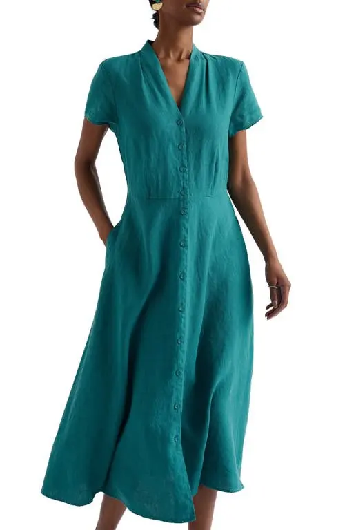 SEASALT CORNWALL Button-up Linen Midi Dress