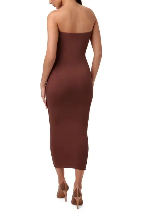 Naked Wardrobe Body-con Midi Tube Dress