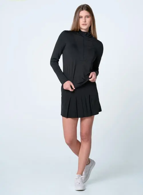 Lucky In Love Free Play Zip Long Sleeve Top