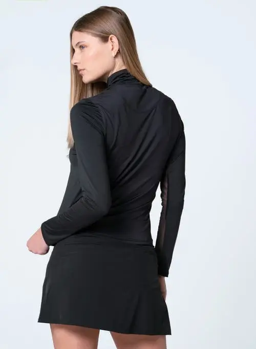Lucky In Love Free Play Zip Long Sleeve Top