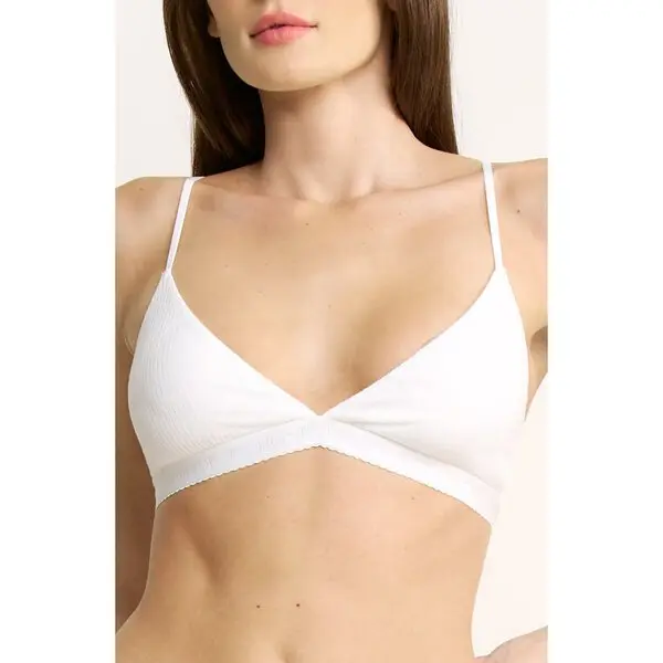 Honeydew Intimates Emma Rib Bralette - White