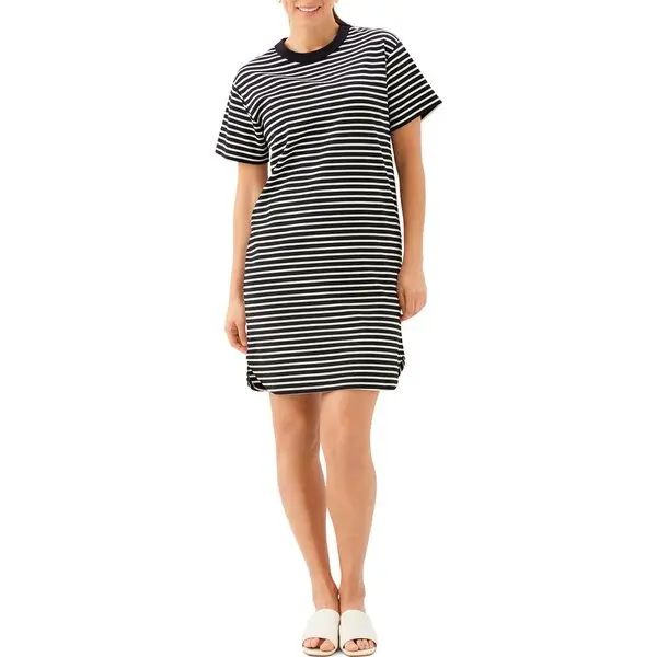Karen Kane Striped Crewneck T-shirt Dress
