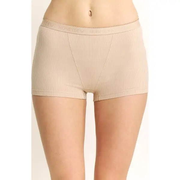 Honeydew Intimates Emma Rib Boyshorts - Beige