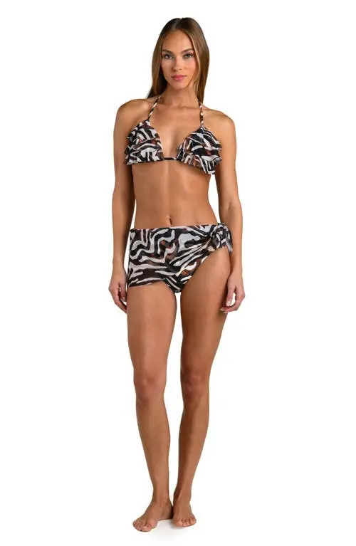 SUNSHINE 79 Ruffled Triangle Bikini Top