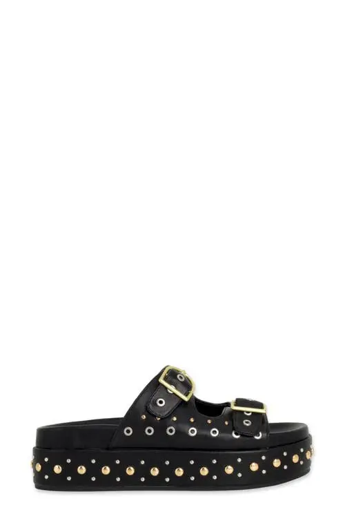 SHU SHOP Irene Studded Platform Slide Sandals - Black