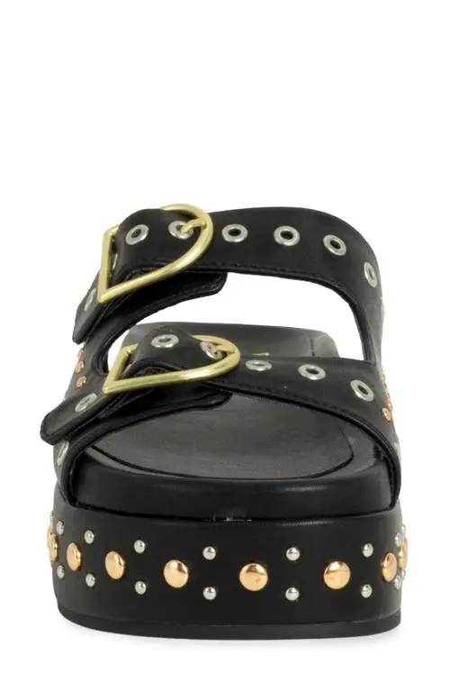 SHU SHOP Irene Studded Platform Slide Sandals - Black