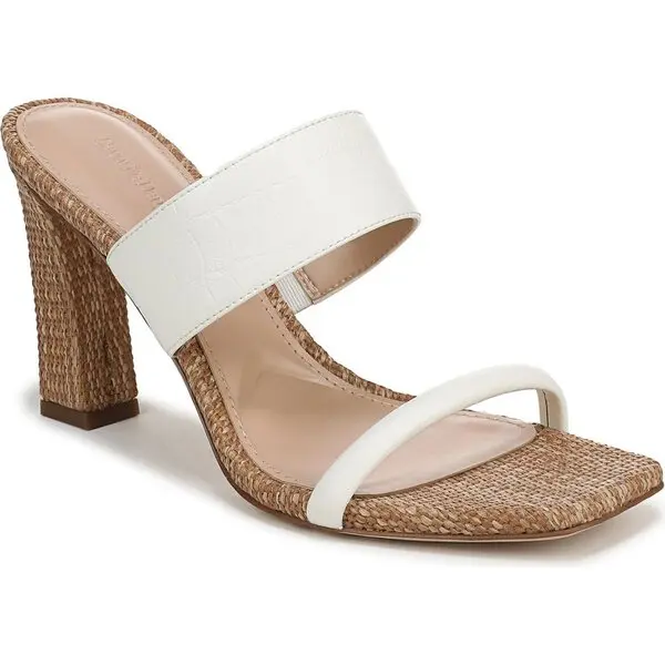FAVORITE DAUGHTER Gabi Block Heel Sandal - White Dark Natural