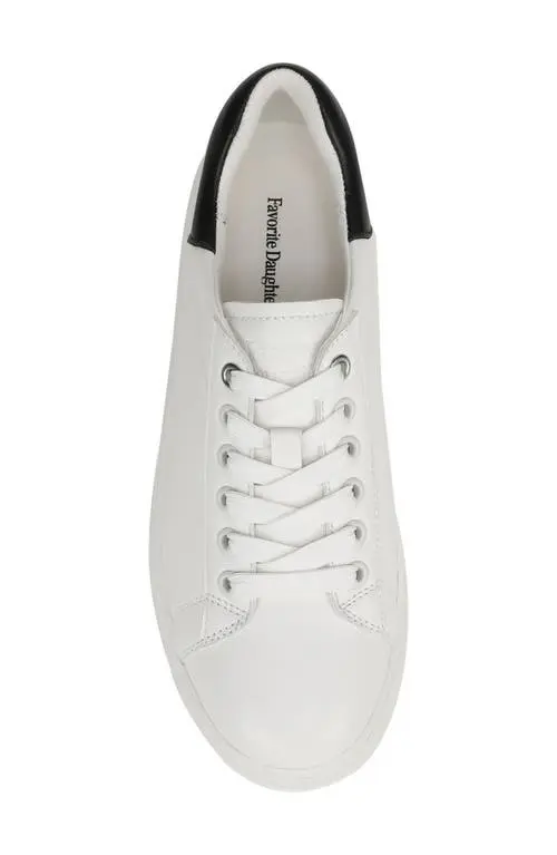 FAVORITE DAUGHTER Naomi Platform Sneaker - White/black