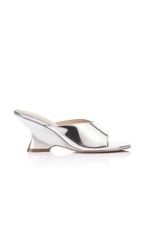 LANA WILKINSON Mia Wedge Sandals - Silver
