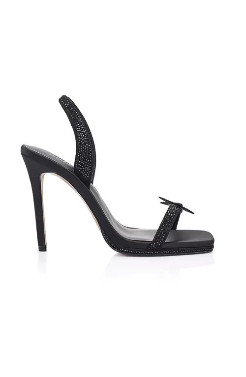 LANA WILKINSON Astrid Embellished Stiletto Sandal - Black