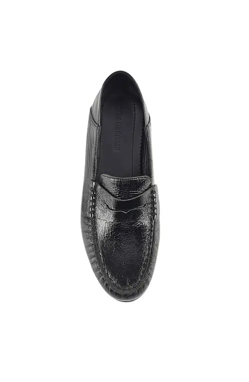 LANA WILKINSON Scottie Leather Loafer - Black
