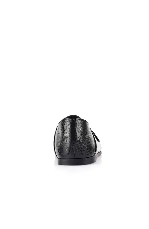 LANA WILKINSON Scottie Leather Loafer - Black