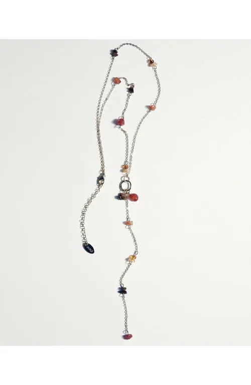 Mango Stone Bead Y-necklace