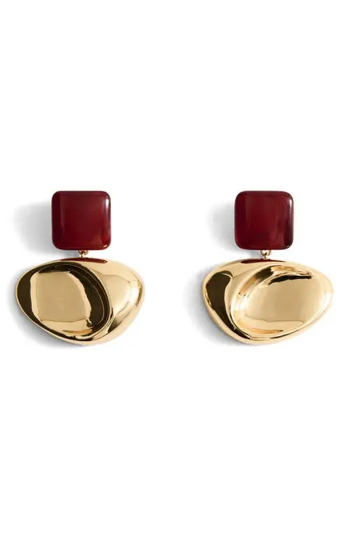 Mango Molten Drop Earrings - Gold