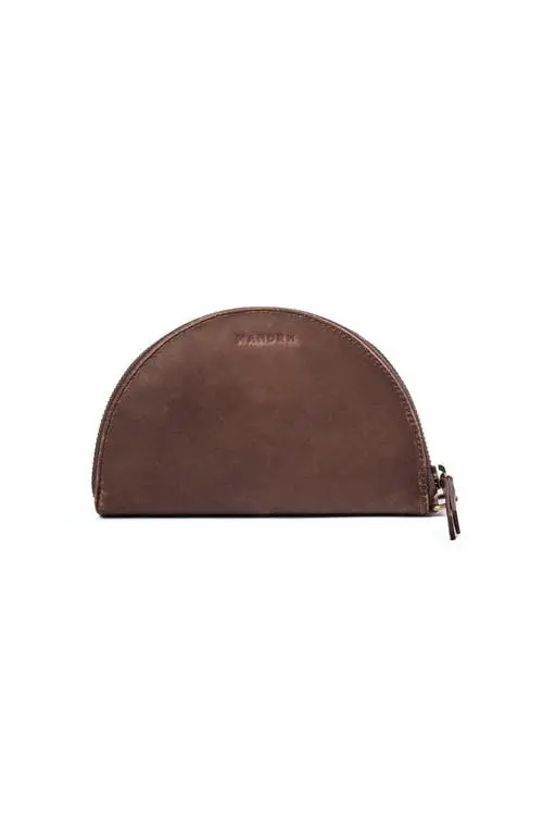 MANDRN Leather Halfmoon Wallet - Saddle (dark)